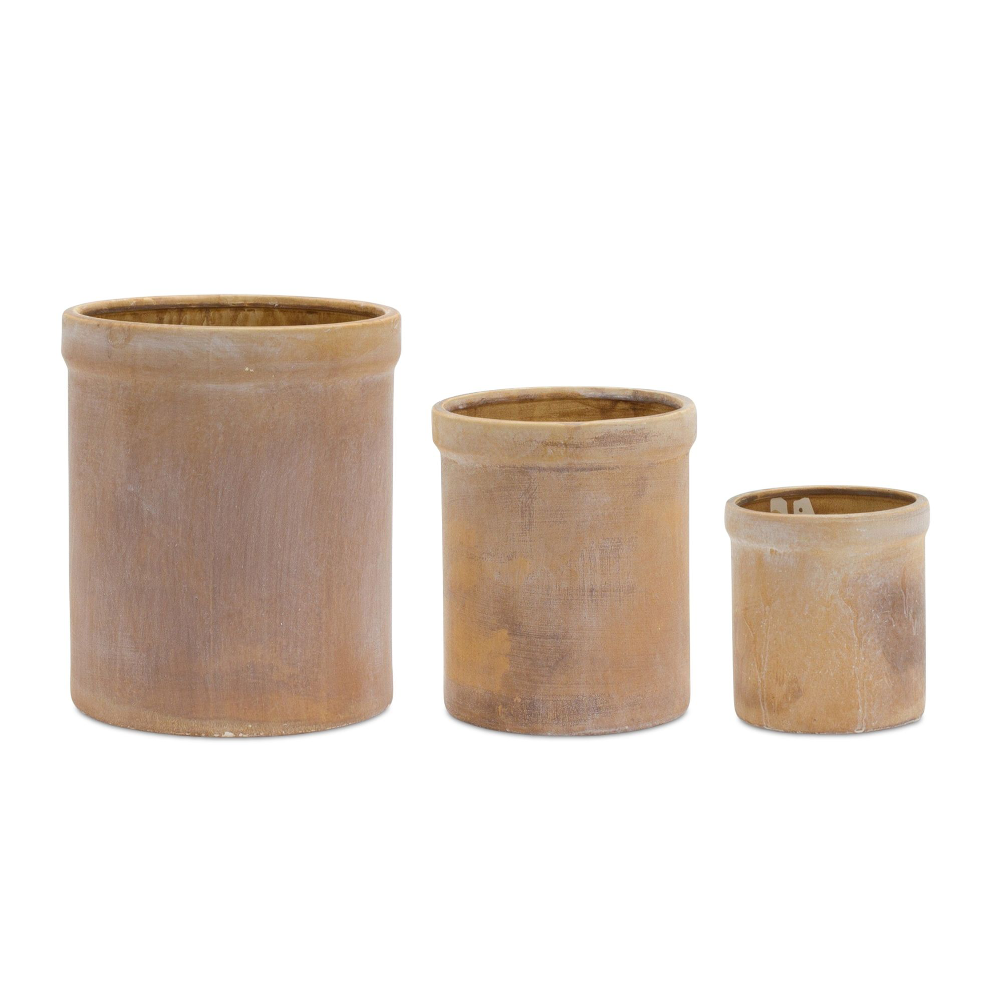 Melrose International Terra Cotta Crock Containers Set of 3 | Bass Pro ...